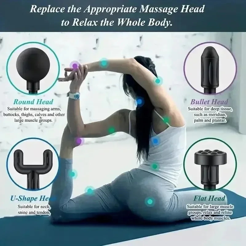 USB Mini Massage Gun Fascia Machine Muscle Relaxation Vibrating Gun Ro ...